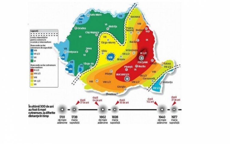 Harta seismică a României. Cât de „sigur” este municipiul Oradea ...